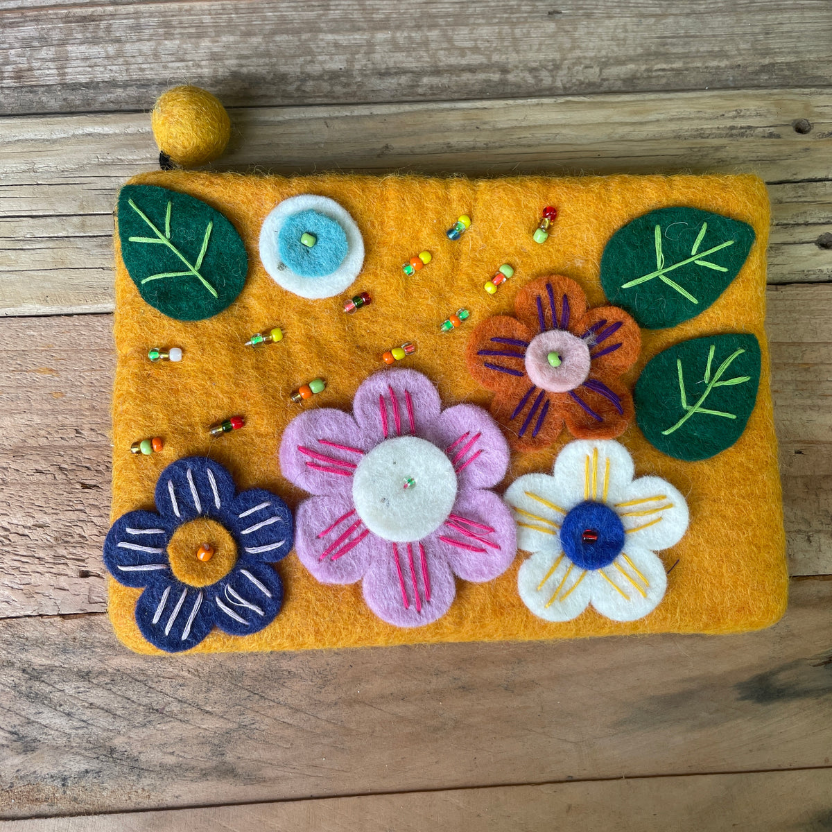 Spring Flowers - Felt Purse – Sky Gypsies